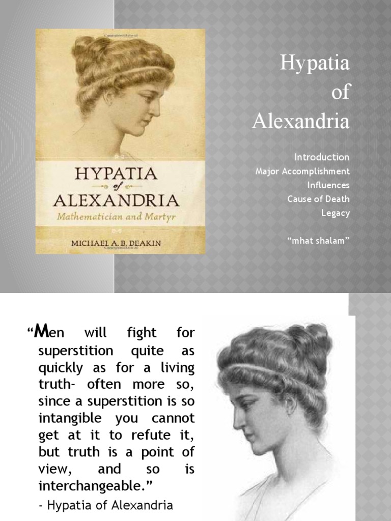 Hypatia of Alexandria: Life and Death | PDF | Neoplatonism