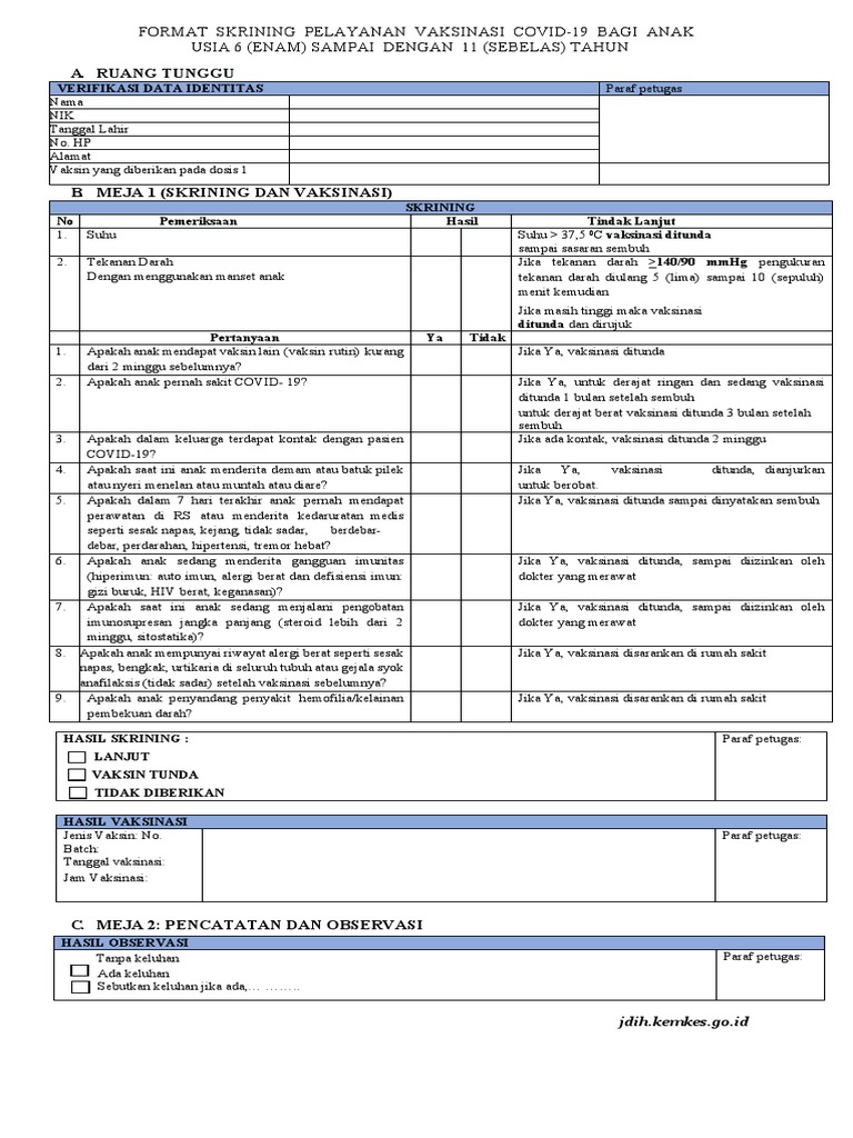 FORMAT SKRINING 1 Halaman | PDF | Sains & Matematika
