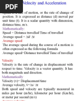 Physics Formulas For Class 9 | PDF