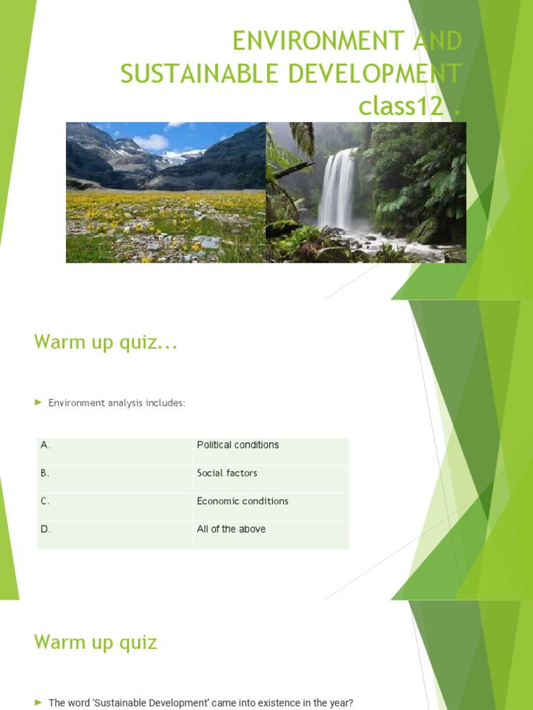 Class 12 Environment & Sustainable Development | PDF | Water Pollution ...