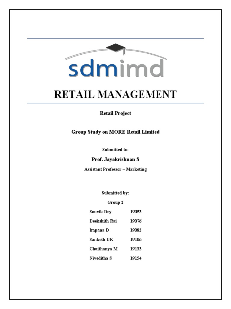 Group 2 - Retail Project | PDF | Retail | Grocery Store