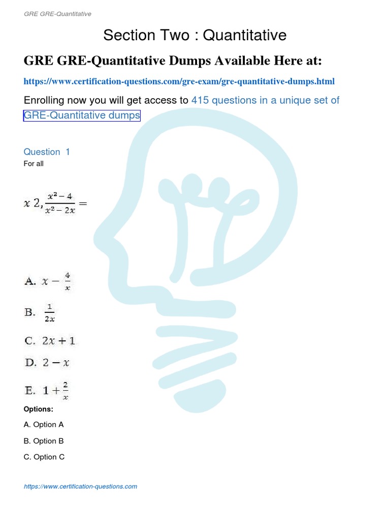GRE Quantitative PDF | Download Free PDF | Graduate Record Examinations ...
