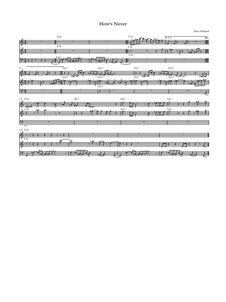 Hows Never Full Score | PDF