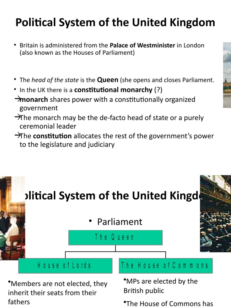 Political System of The United Kingdom: Queen Constitutional Monarchy ...