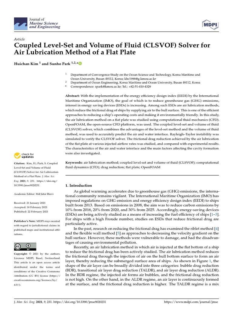 Coupled Level-Set and Volume of Fluid (CLSVOF) Solver For | PDF ...