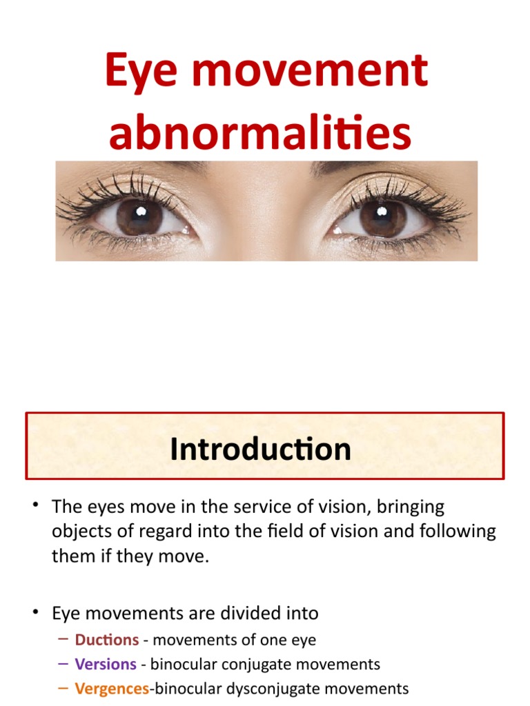 Eye Movement Abnormalities | PDF | Human Eye | Ophthalmology