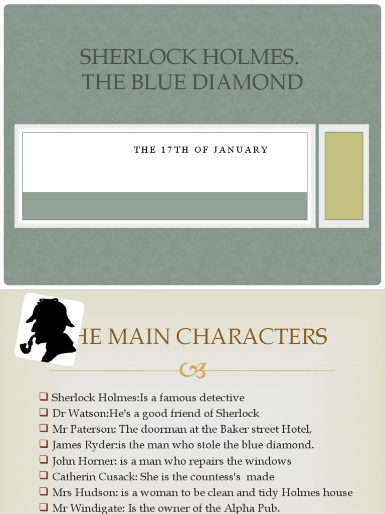 Sherlock Holmes. The Blue Diamond | PDF