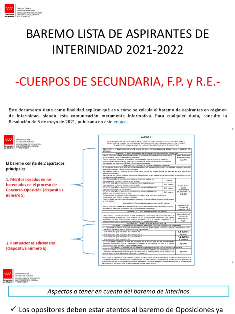 Explicacion Baremo | PDF