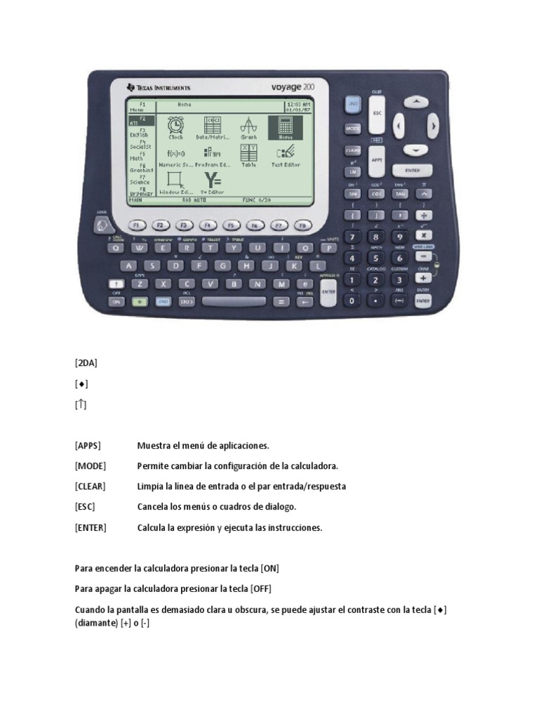 Curso Calculadora Voyage 200 | PDF | Calculadora | Software de la ...