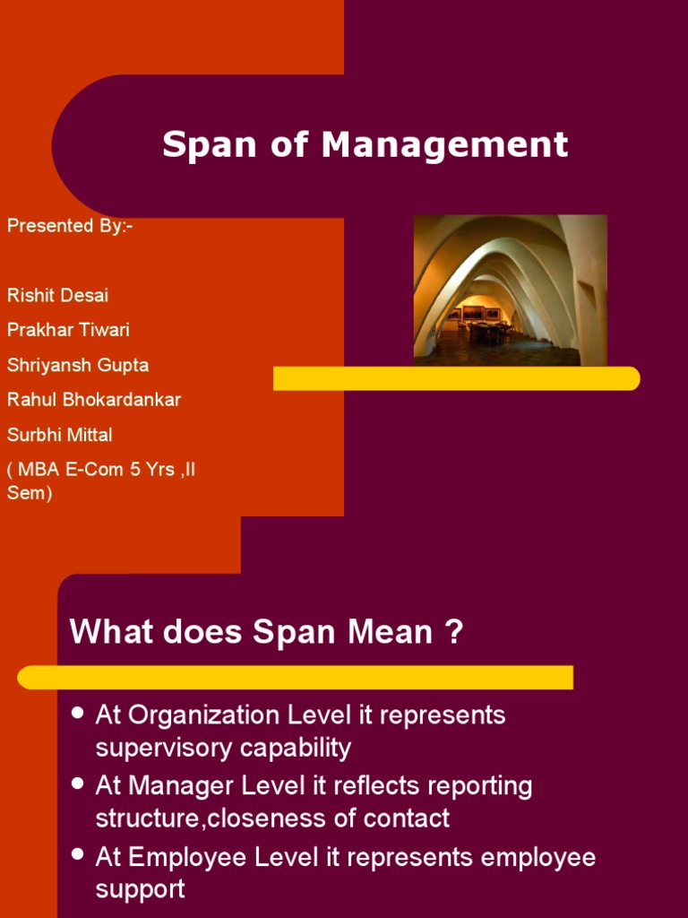 Span of Management: Presented By | PDF | Leadership | Economies
