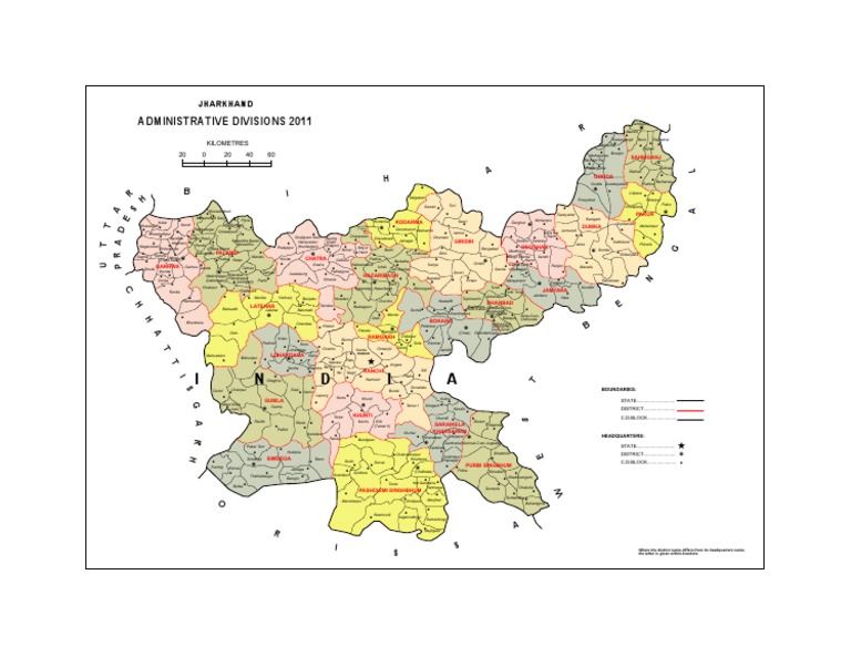 Jharkhand All Block Map | PDF