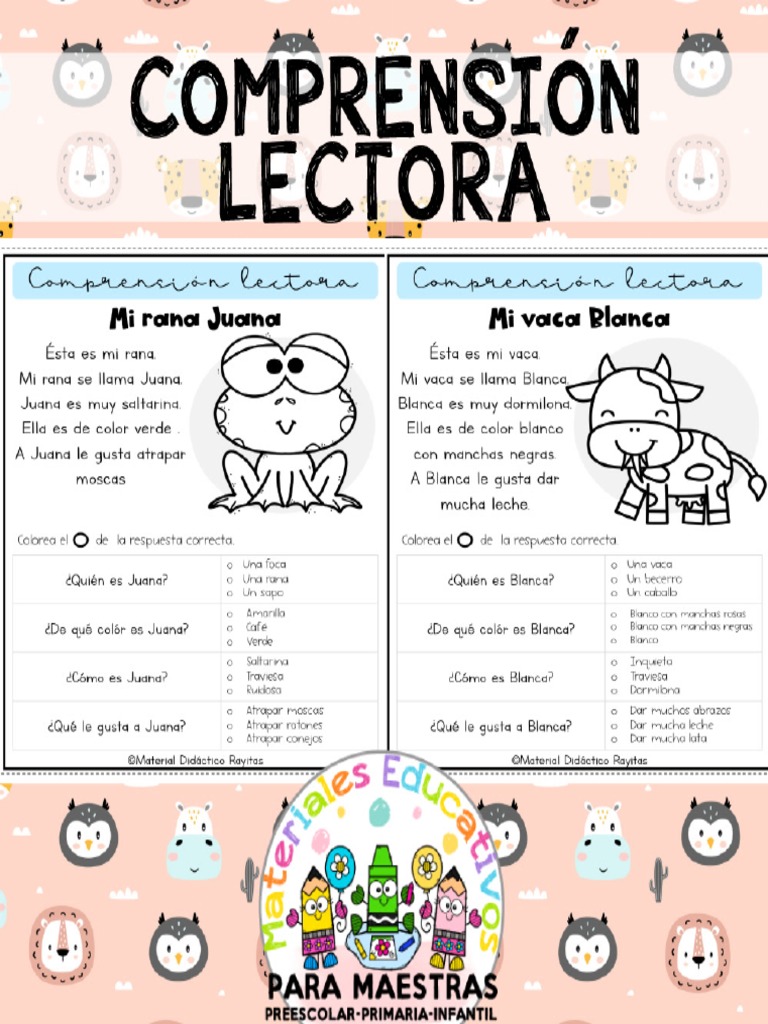 Lecturitas para Mejorar Comprensión Lectora Recopilado Por Materiales ...