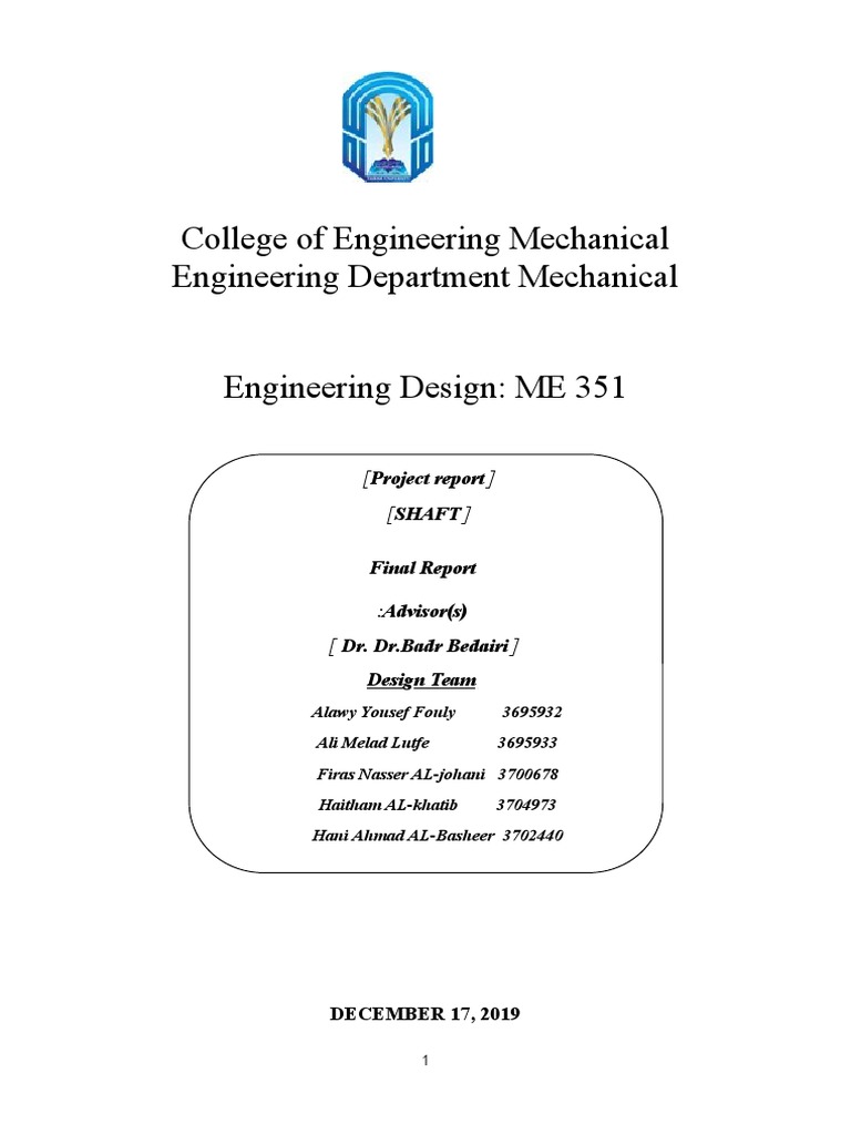 Shaft Design | PDF | Axle | Engineering Tolerance