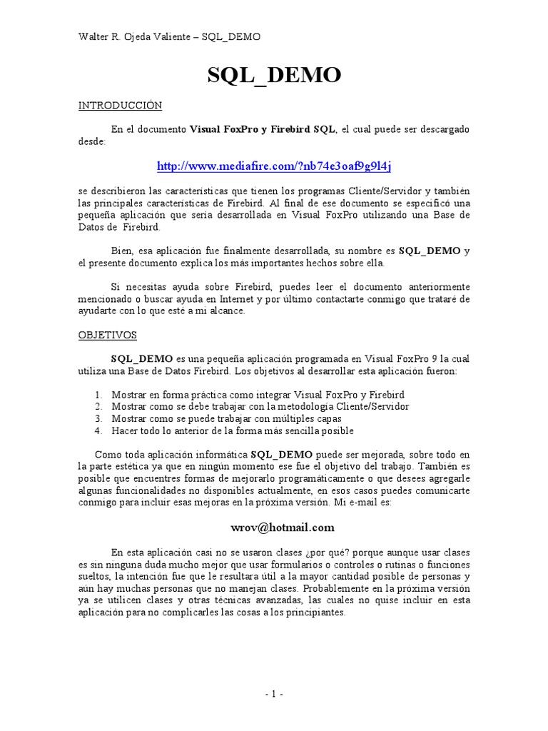 SQL Demo | PDF | Contraseña | Software