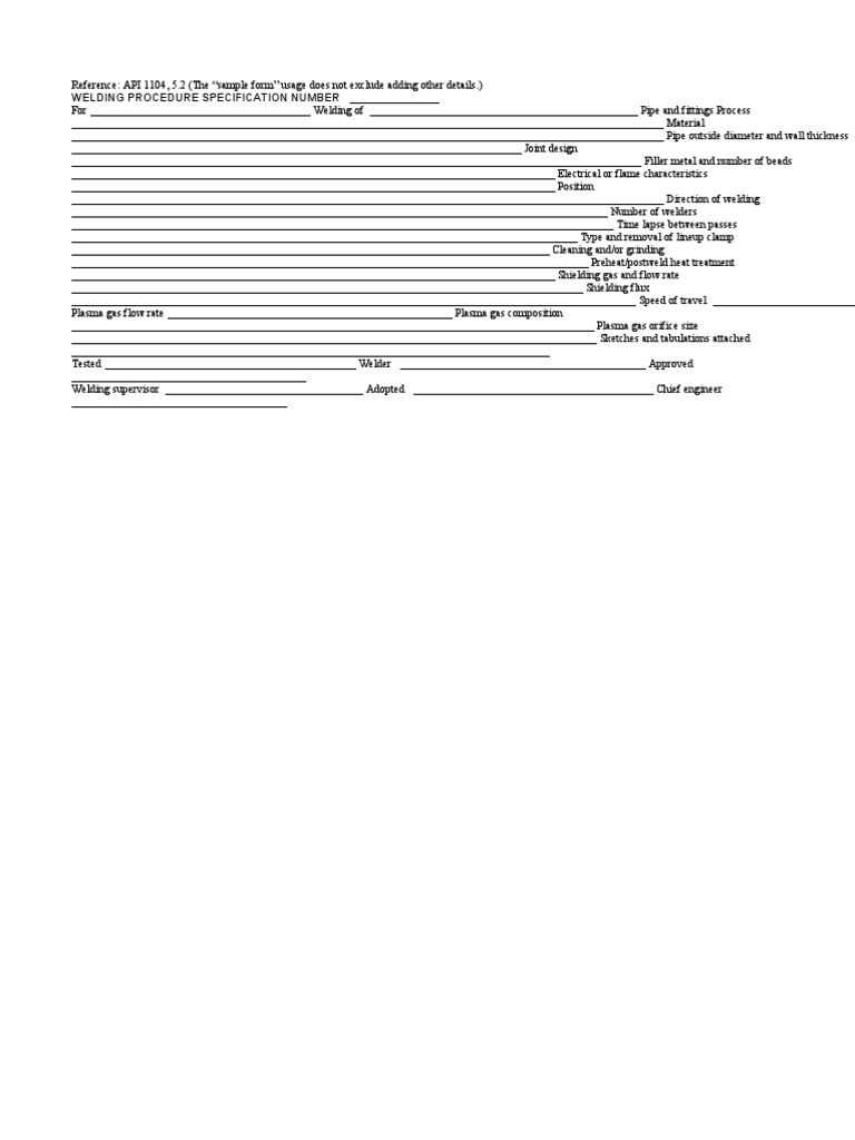Vsip - Info Wps PQR Form API 1104 PDF Free | PDF | Construction | Welding