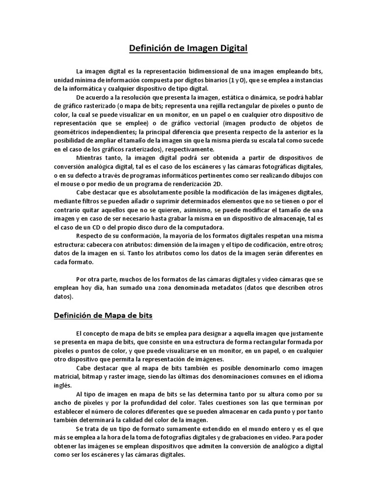 4 Definición de Imagen Digital | PDF | Imagen digital | Informática