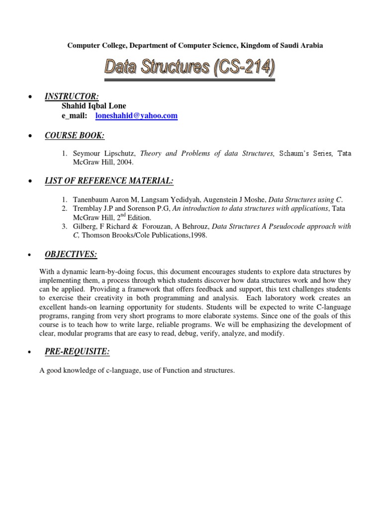 Lectures CS 214 | PDF | Pointer (Computer Programming) | Array Data ...