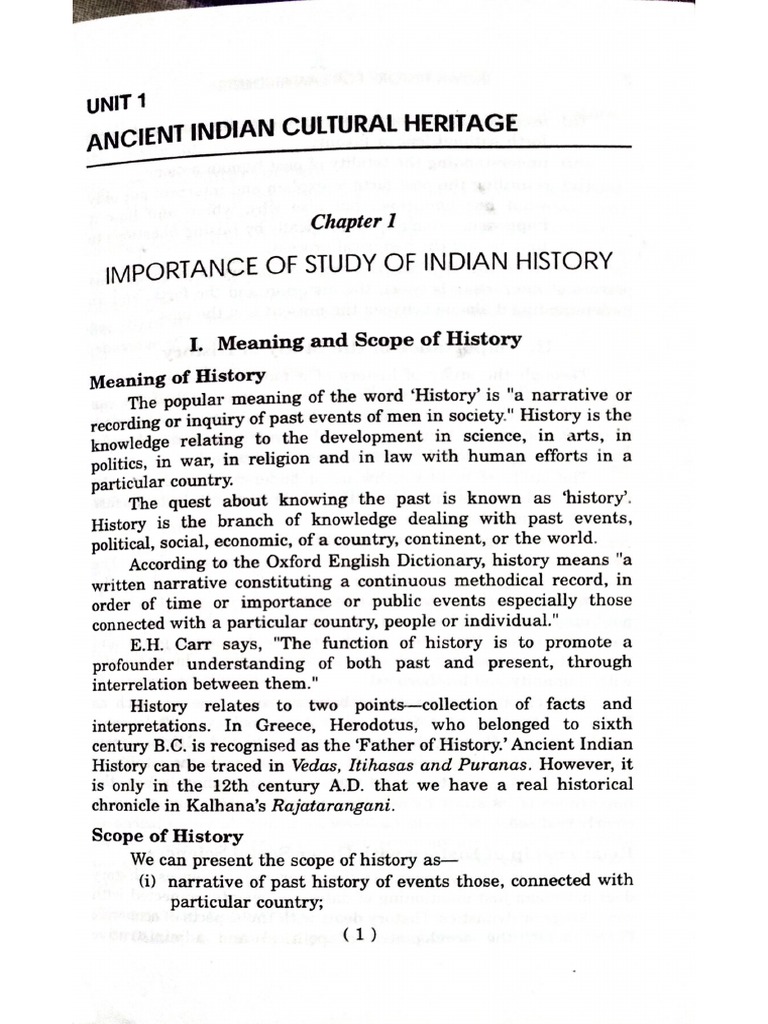 S.R Myneni History 1 Unit PDF | PDF