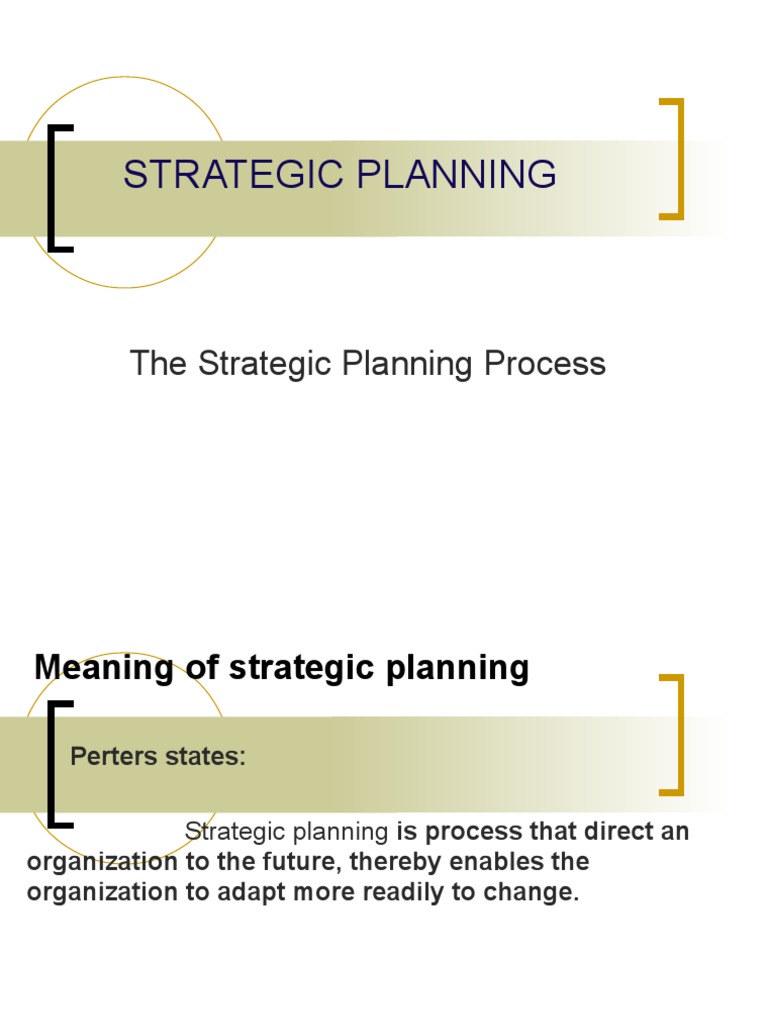 The Strategic Planning Process | PDF | Strategic Management | Strategic ...
