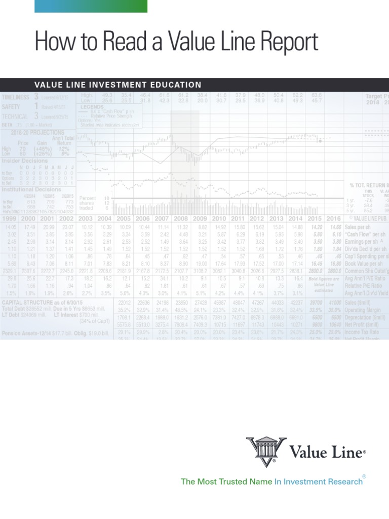 How To Read A Value Line Report | PDF | Dividend | Index (Economics)