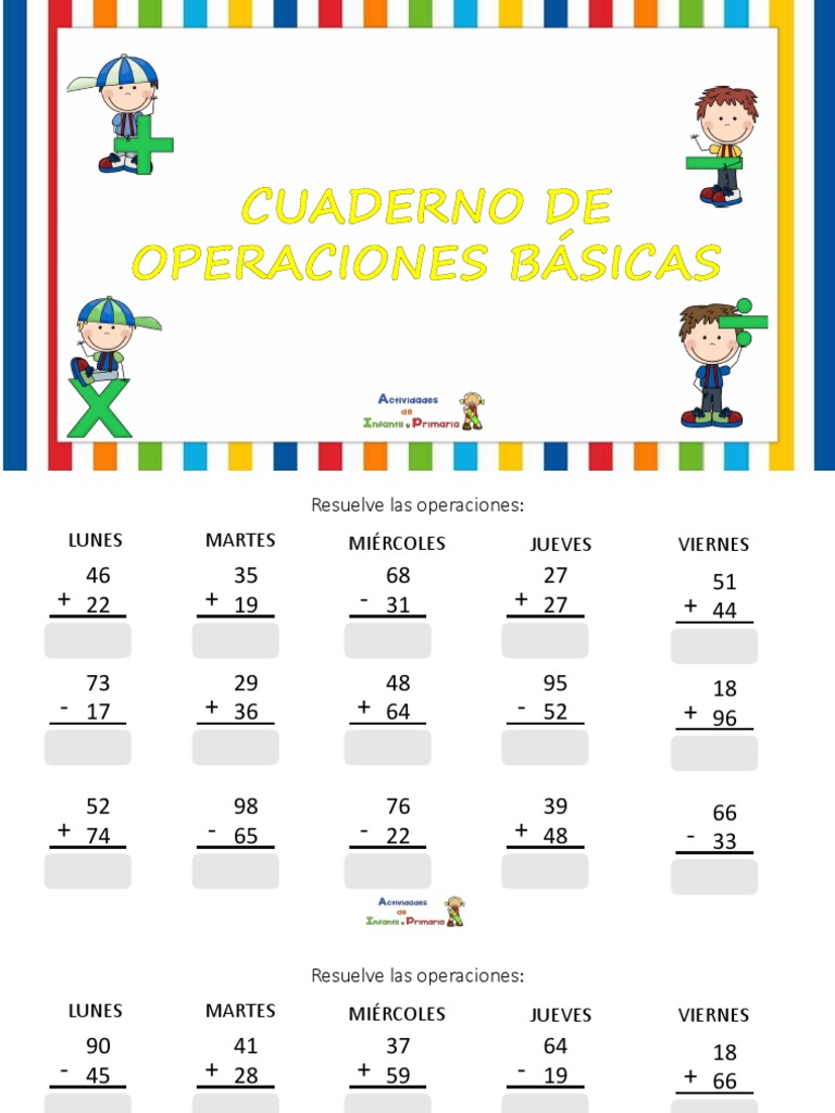Cuaderno Operaciones Basicas | PDF