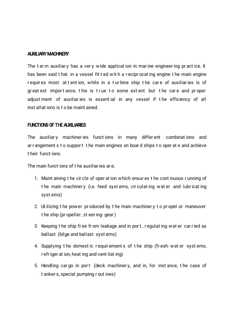 Mar 441 Auxiliary Lecture Note | PDF