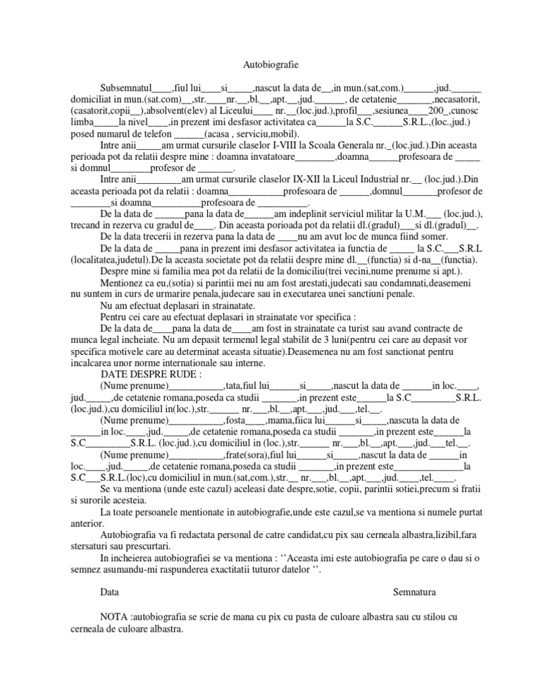 Model Autobiografie | PDF