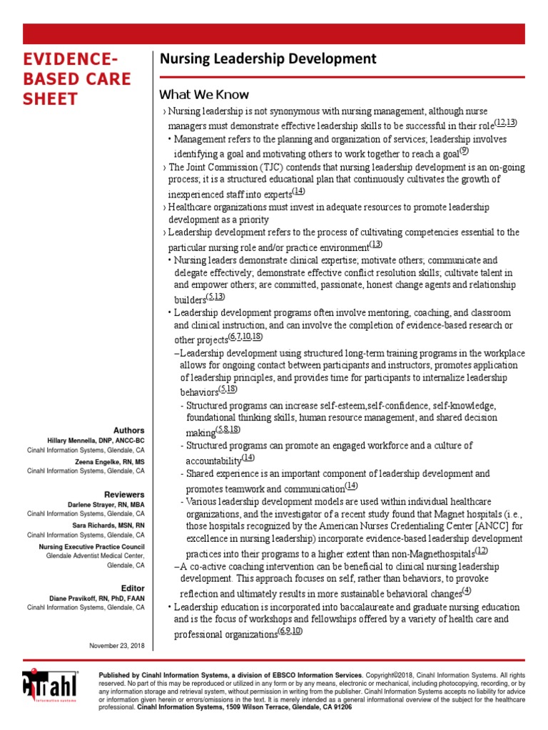 Nurse Leadership Development | PDF | Leadership | Nursing