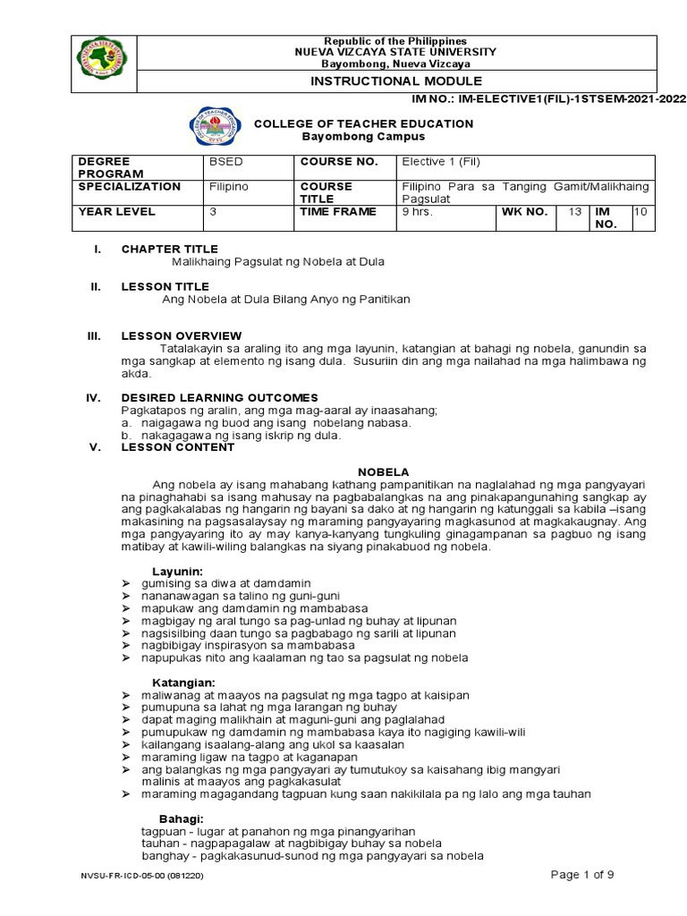 UPDATED MODULE 10 Elective 1 nOBELA | PDF