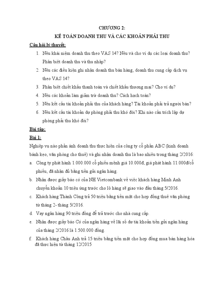 BT KTTC Chương 2 | PDF