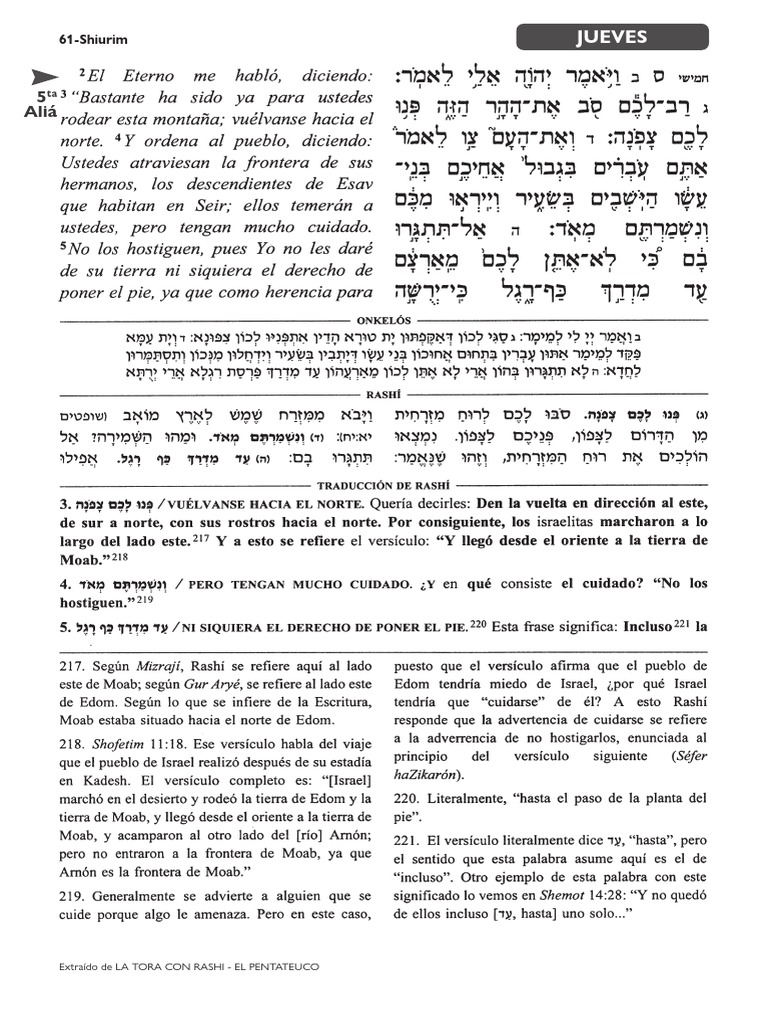 5 Devarim P. 44 Devarim 5a Aliá | PDF