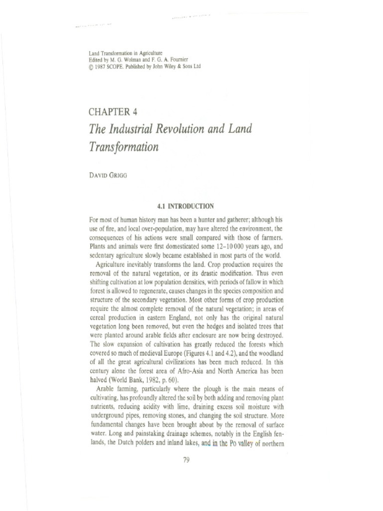 The Industrial Revolution and Land Transformation | PDF | Agriculture ...