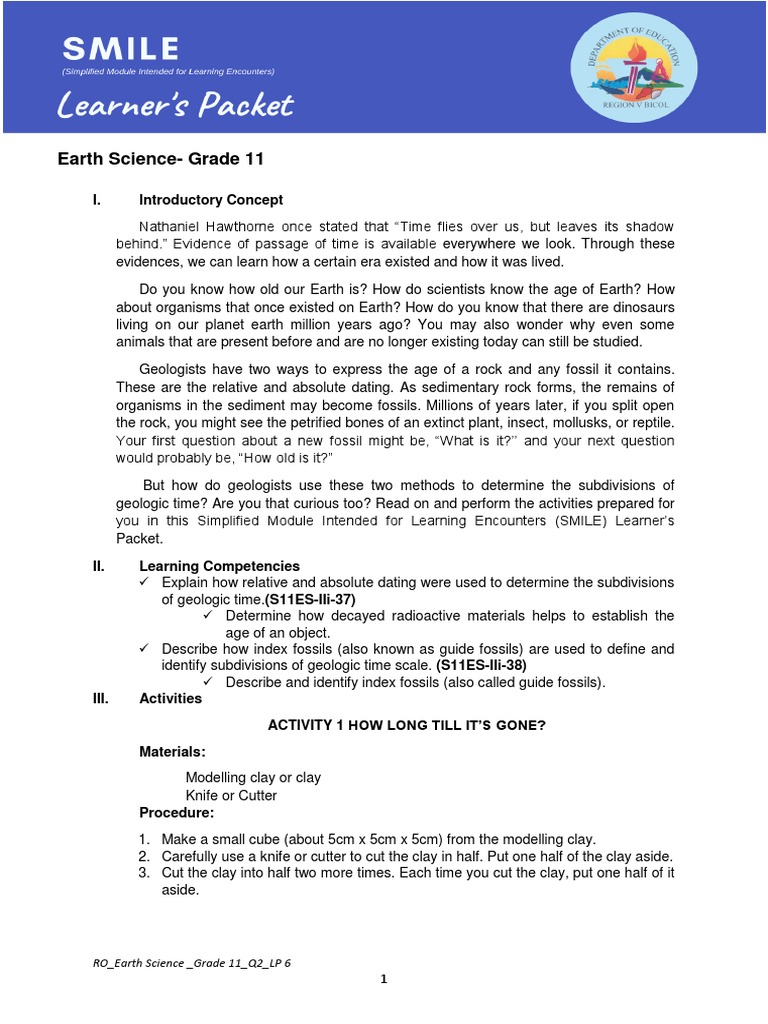 Earth Science-Grade 11: I. Introductory Concept | Download Free PDF ...