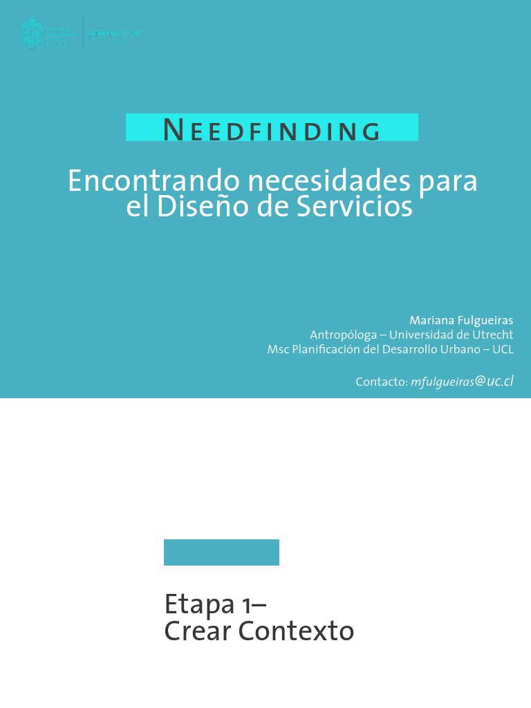 Needfinding, Encontrando Necesidades para El Diseño de Servicios | PDF | Etnografía | Adultos