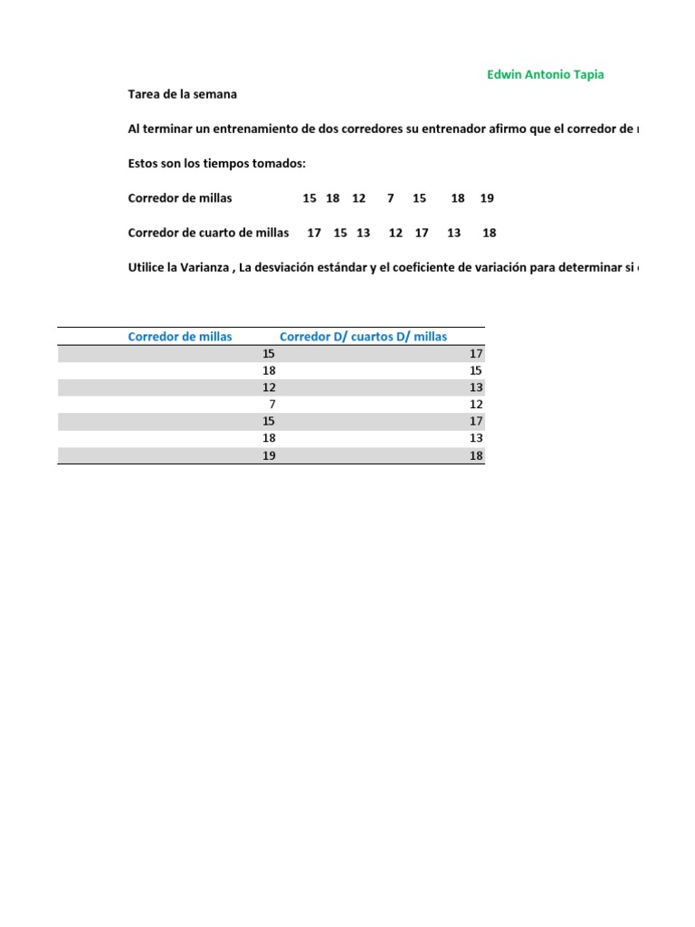 Tarea de La Semana | PDF