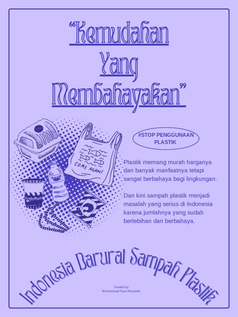 Mini Project (Poster Isu Sampah Plastik) | PDF