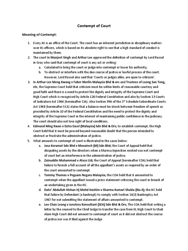 Ethics (Contempt of Court) | PDF | Contempt Of Court | Common Law