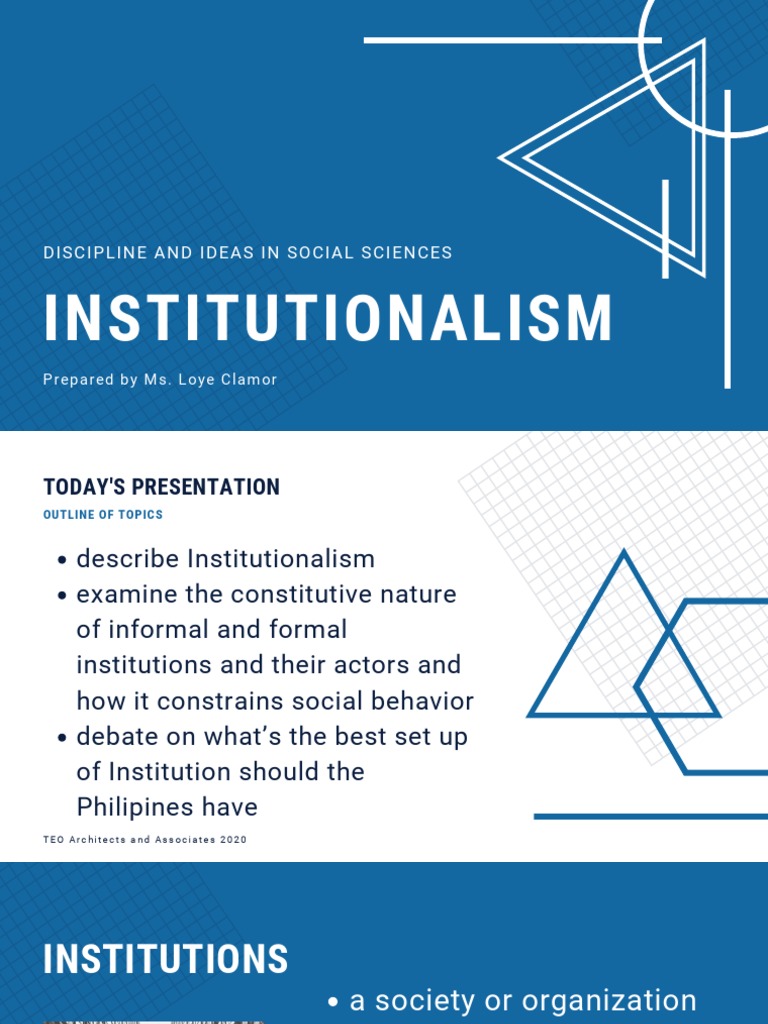 Institutionalism: Discipline and Ideas in Social Sciences | Download ...