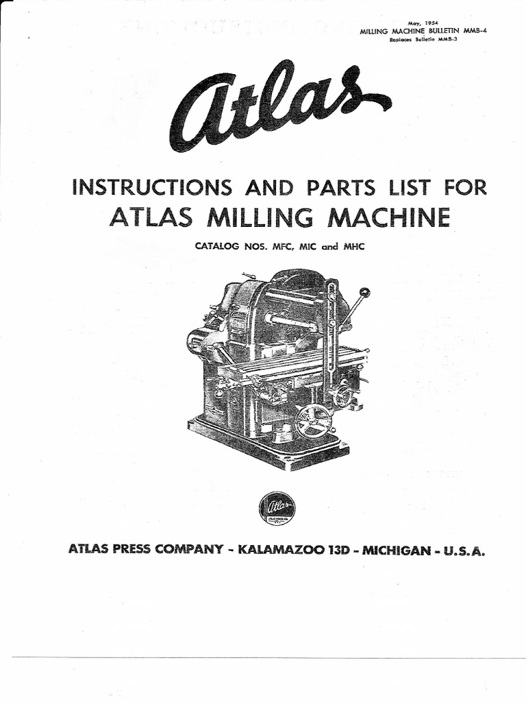 ATLAS Milling Machine | PDF