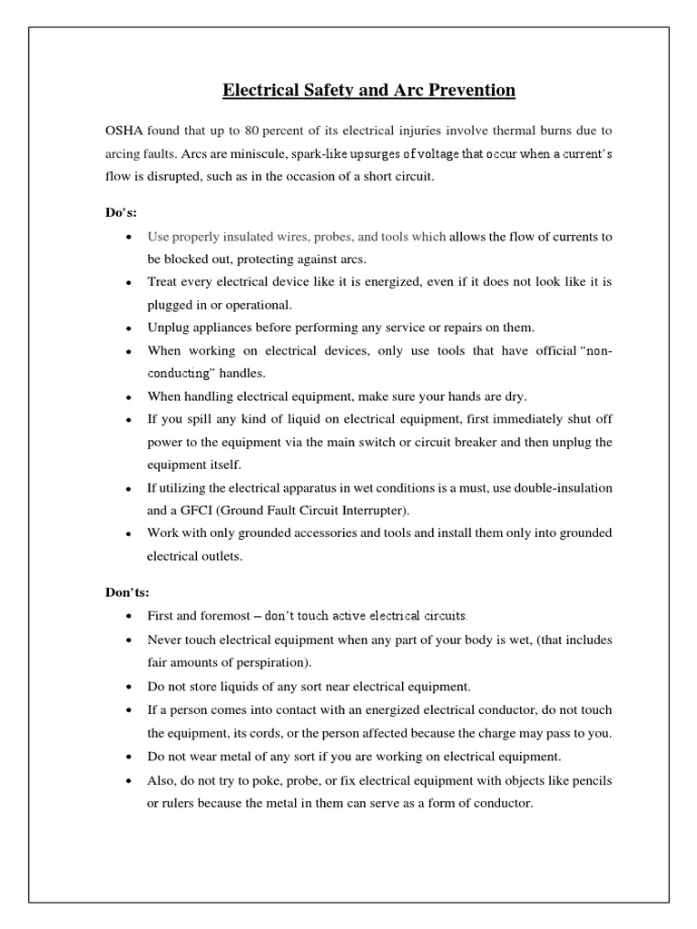 Electrical Safety Toolbox Topic | PDF | Electrical Equipment ...