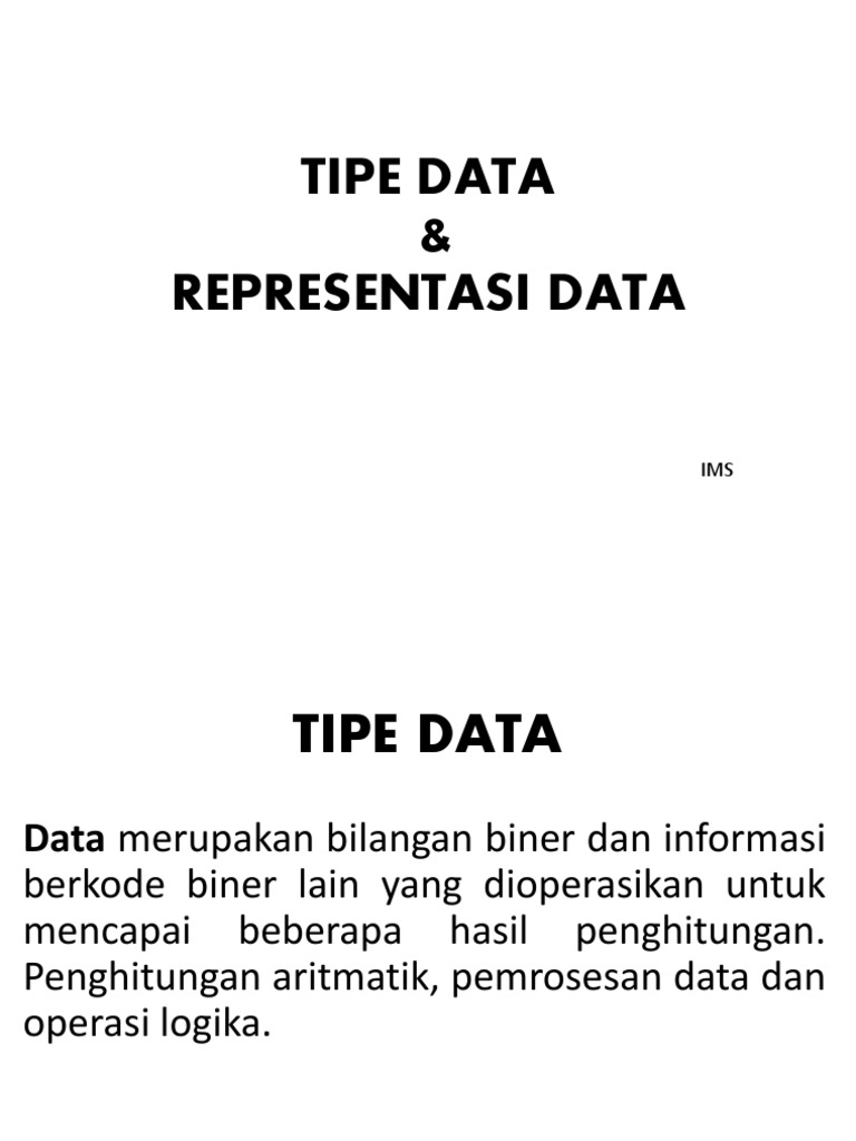 Representasi Data (Tipe Data, Representasi Fixed Point & Floating Point) | PDF