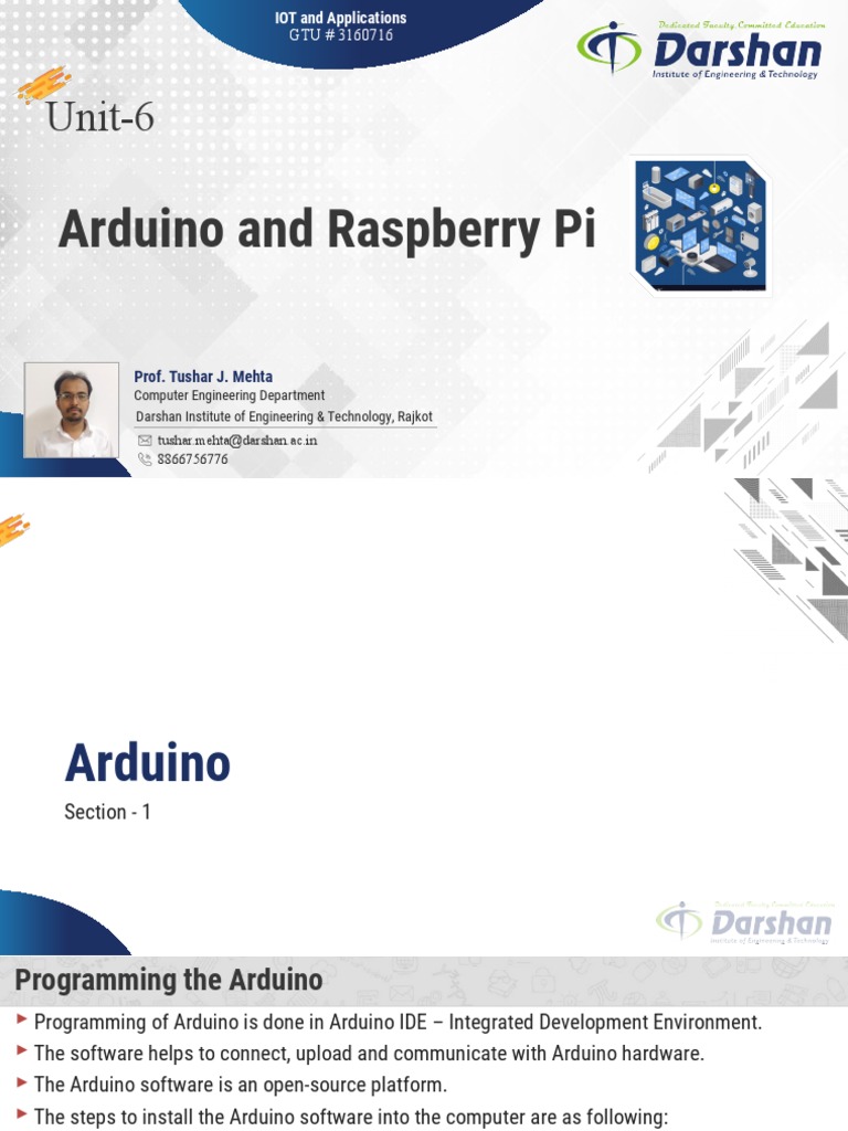 Unit-6: Arduino and Raspberry Pi | PDF | Arduino | Software