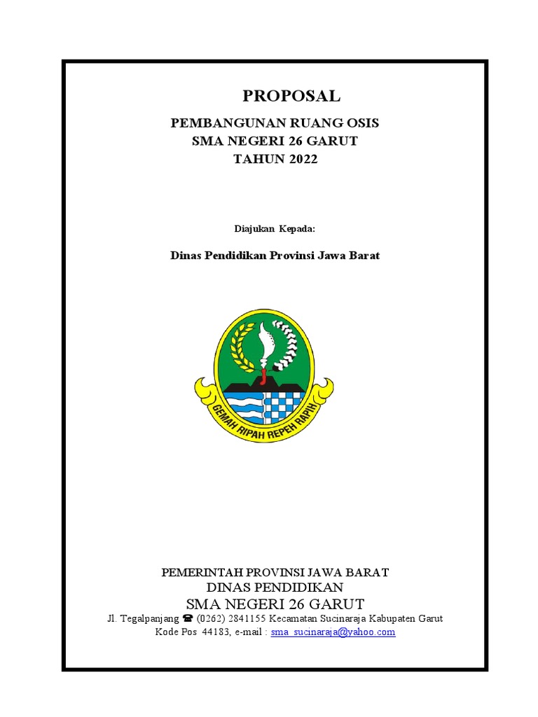 Proposal Pembangunan Ruang OSIS 2022 | PDF