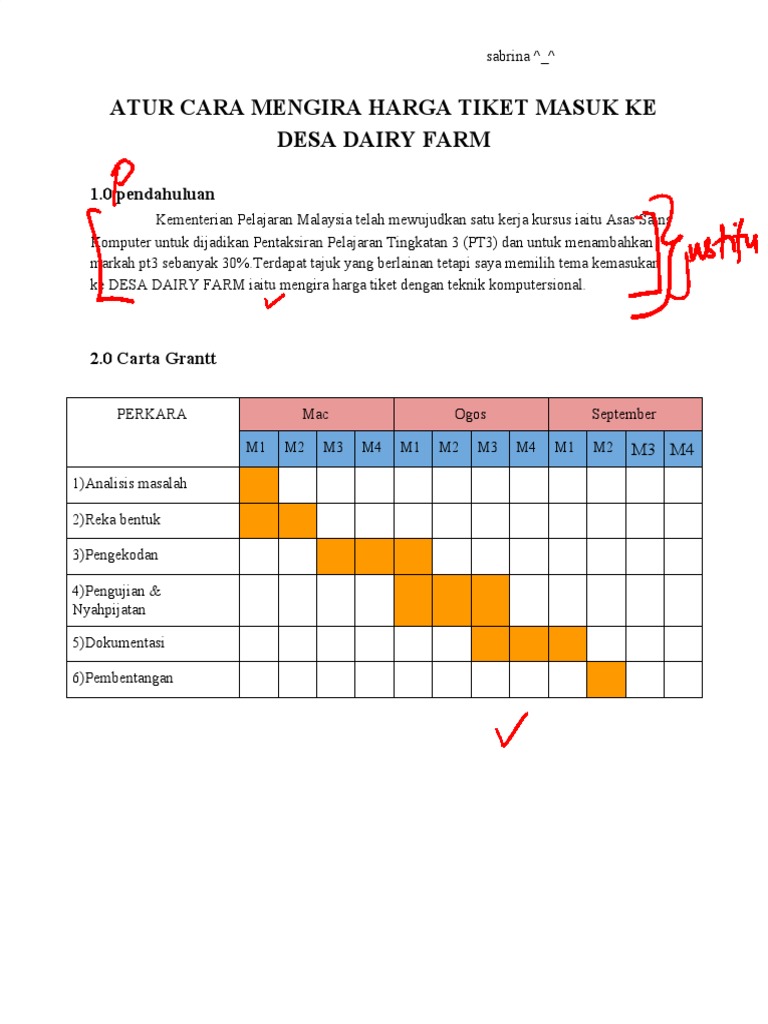 Contoh Laporan Kerja Projek Ask | PDF