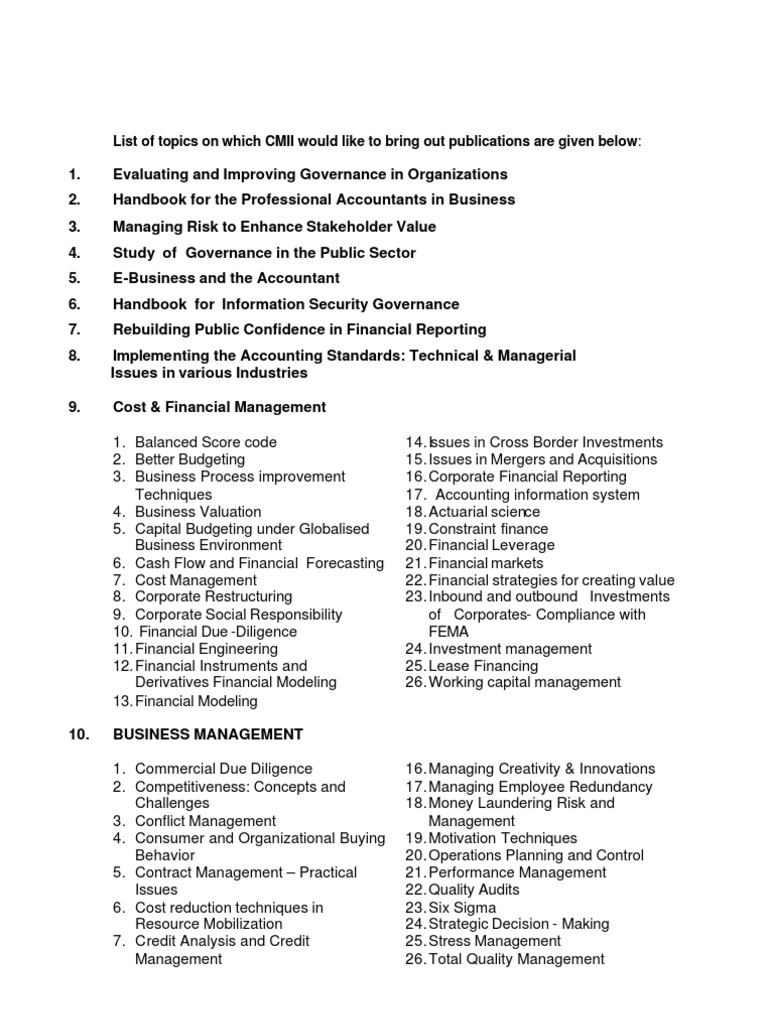ICAI Indicative Topics | PDF | Risk Management | Outsourcing