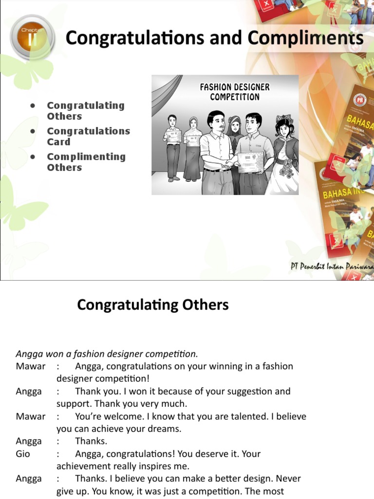 Congratulating and Complimenting Guide | PDF | Self-Improvement