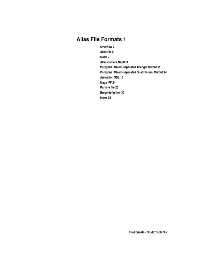 Alias - Wavefront FileFormats | PDF | Texture Mapping | File Format