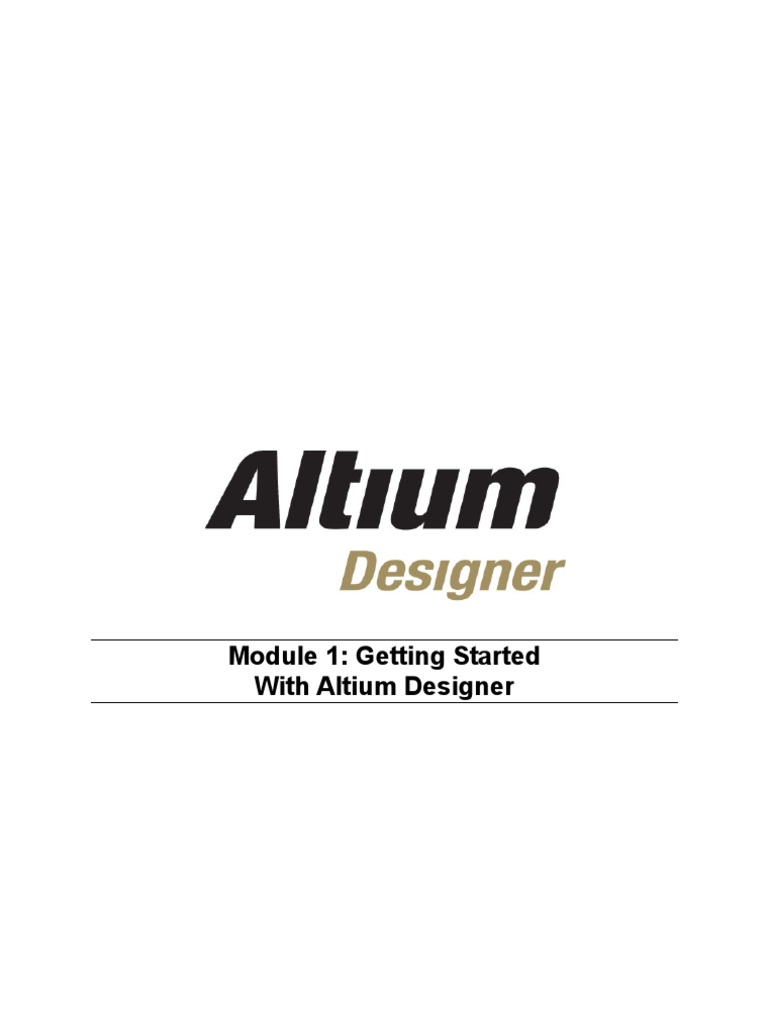 Module 1 - Getting Started With Altium Designer | PDF | Menu (Computing ...