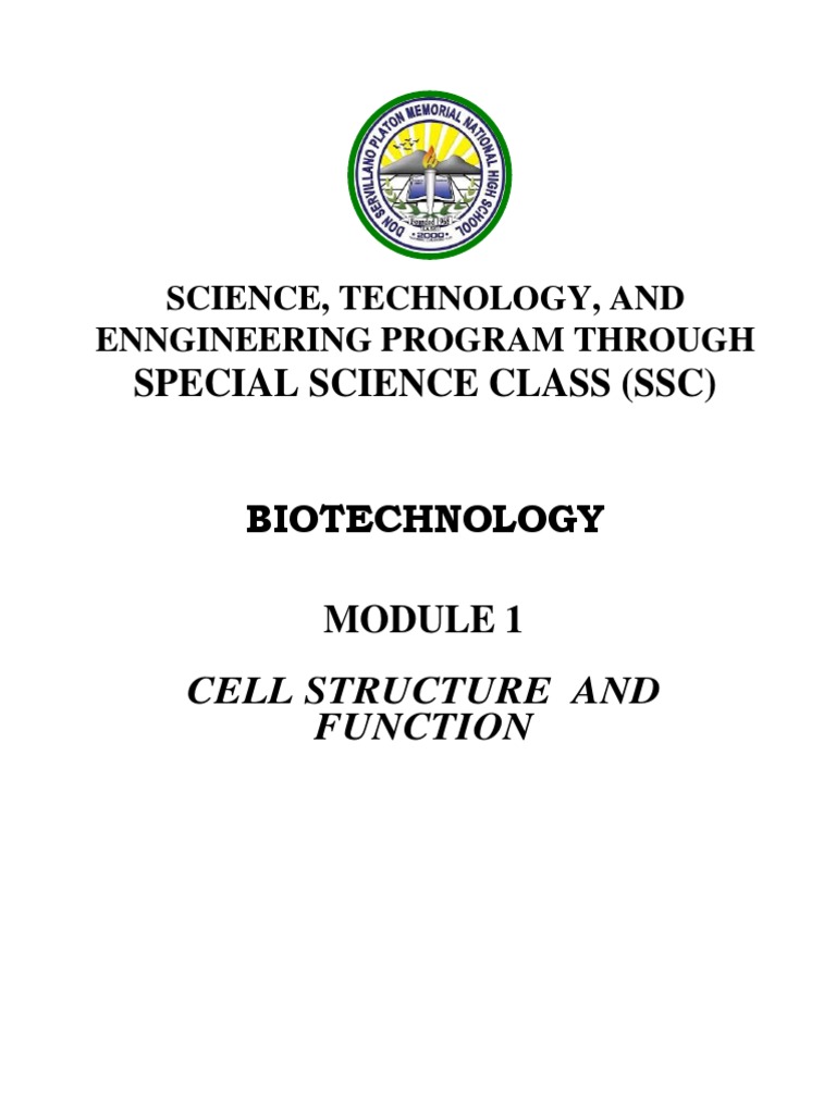 Module 1 Biotech | Download Free PDF | Cell (Biology) | Eukaryotes