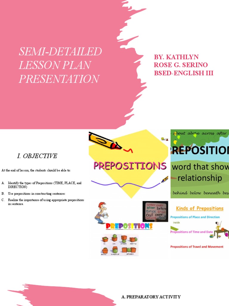 Preparing Students to Master Prepositions: A Detailed Lesson Plan on ...